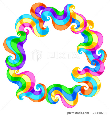 Frame with abstract colored swirls. - Stock Illustration [75340290] - PIXTA
