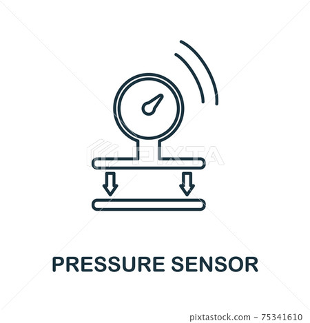 Pressure Sensor icon. Simple element from... - Stock Illustration ...