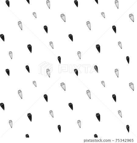 Crystal seamless pattern, black and white... - Stock Illustration ...