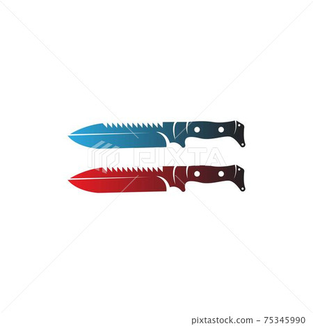 Knife icon logo design vector template - Stock Illustration [75345990 ...