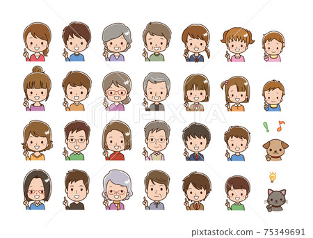Family variation illustration - Stock Illustration [75349691] - PIXTA