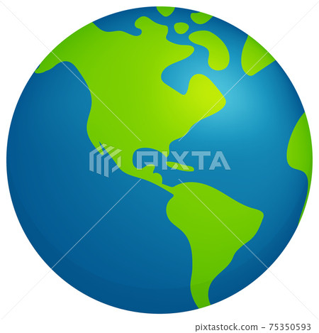 Simplified World Map / Earth Vector... - Stock Illustration [75350593 ...