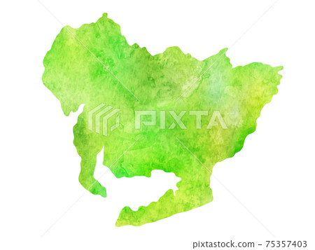 Aichi map watercolor icon - Stock Illustration [75357403] - PIXTA