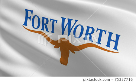 Fort Worth, Texas state flag in The United... - Stock Illustration ...