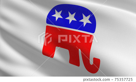 Flag of Republican party in USA or The United... - Stock Illustration ...