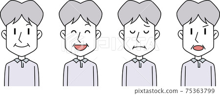 Grandfather_facial expression_stoic - Stock Illustration [75363799] - PIXTA