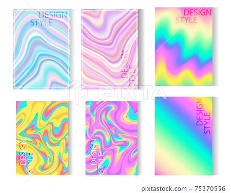 Business template. Creative wavy layout, flow card - Stock Illustration ...