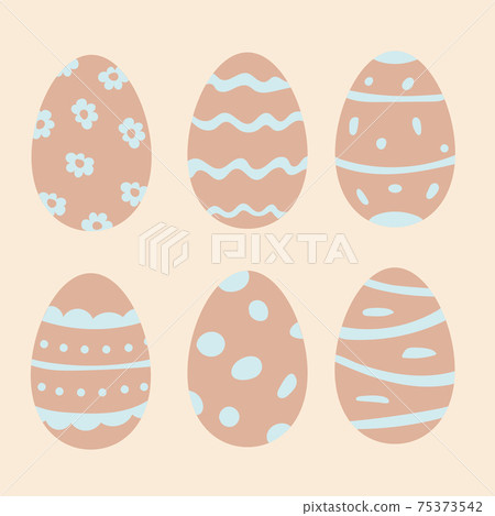 Easter eggs set. Hand drawn doodle collection... - Stock Illustration ...