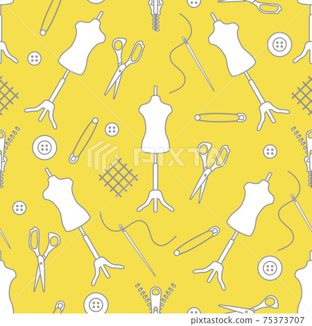 Pattern Dressmaking tools Tailor Atelier Sewing - Stock Illustration ...