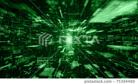 Digital cyberspace and digital data network... - Stock Illustration ...