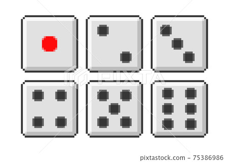 Dice pixel art - Stock Illustration [75386986] - PIXTA