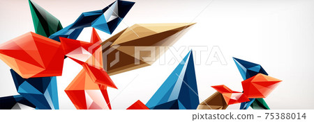 Vector 3d triangles and pyramids abstract... - Stock Illustration ...