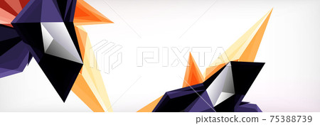 Vector 3d triangles and pyramids abstract... - Stock Illustration ...