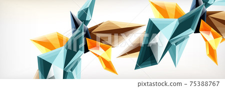Vector 3d triangles and pyramids abstract... - Stock Illustration ...