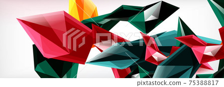 Vector 3d triangles and pyramids abstract... - Stock Illustration ...