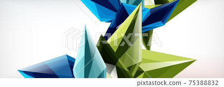 Vector 3d triangles and pyramids abstract... - Stock Illustration ...