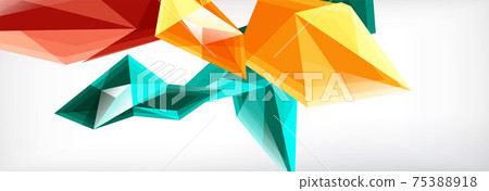 Vector 3d triangles and pyramids abstract... - Stock Illustration ...