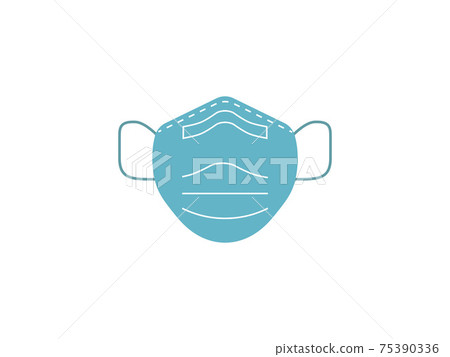 Medical mask, patient icon. Vector... - Stock Illustration [75390336 ...