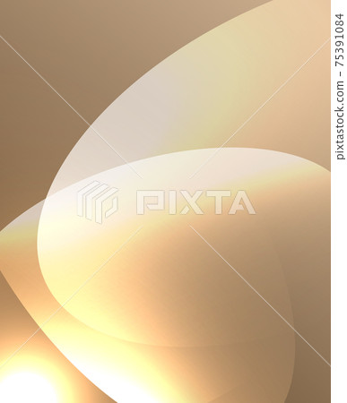 Abstract curves gold gradient vector background...-插圖素材 [75391084 ...