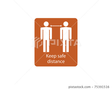Keep safe distance icon. Vector illustration,... - Stock Illustration ...