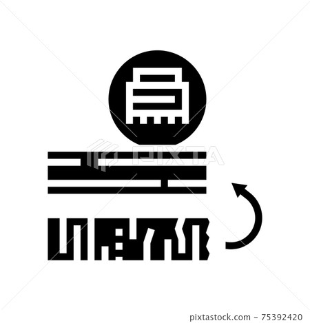 chamfering mirror glyph icon vector illustration - Stock Illustration ...