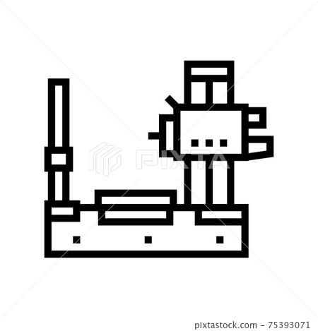 boring machine line icon vector illustration - Stock Illustration ...
