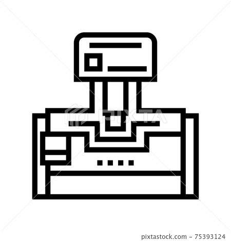 molding apparatus line icon vector illustration - Stock Illustration ...