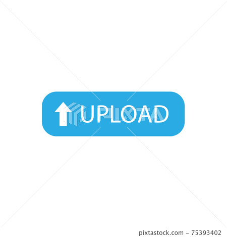 Upload button template, banner. Vector... - Stock Illustration ...