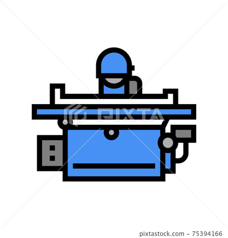 grinding machine color icon vector illustration - Stock Illustration ...