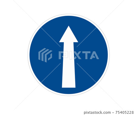 Round traffic sign. Vector illustration. - Stock Illustration [75405228 ...