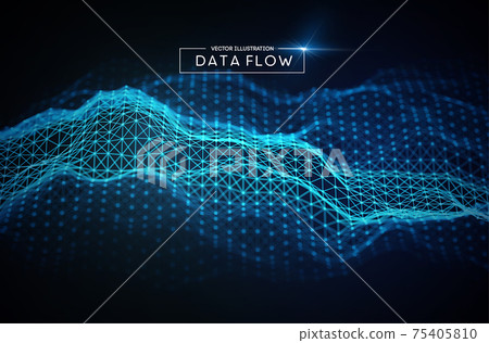 Computer data flow background. Vector EPS 10.... - Stock Illustration ...