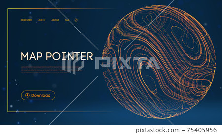 Network sphere in modern style. Modern 3d... - Stock Illustration ...