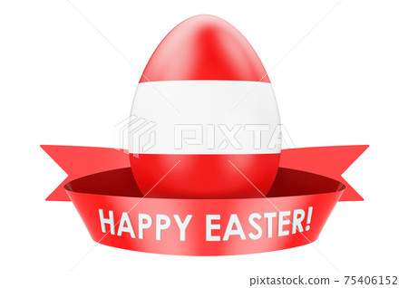 Easter egg with Austrian flag. Happy Easter in... - Stock Illustration ...