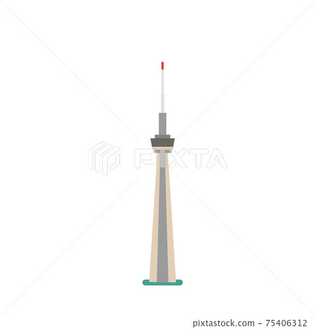 CN Tower on white background. - Stock Illustration [75406312] - PIXTA