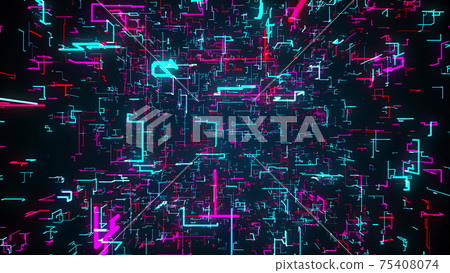 Corner lines, computer generated. 3d rendering... - Stock Illustration ...