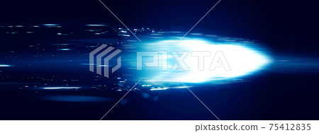 Blue flame rocket missile - Stock Illustration [75412835] - PIXTA