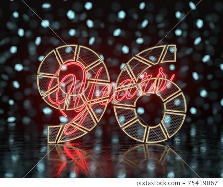 Number ninety-six (number 96) gold segments - Stock Illustration ...