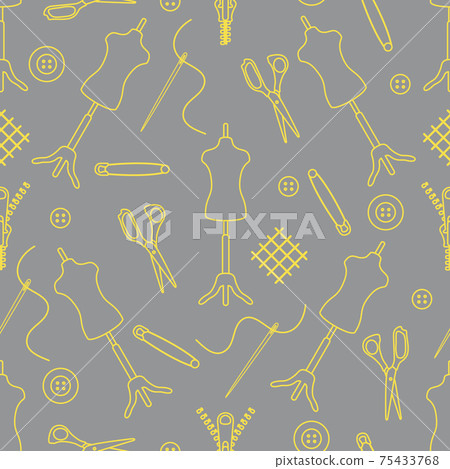 Pattern Dressmaking tools Tailor Atelier Sewing - Stock Illustration ...