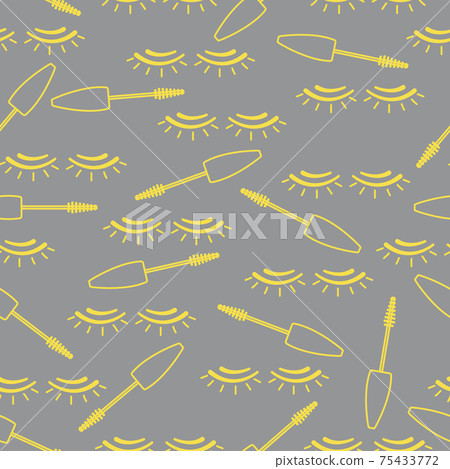 Vector seamless pattern with mascara, eyelashes. - Stock Illustration ...