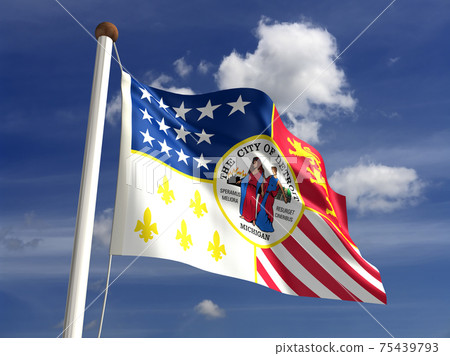 Detroit City Flag - Stock Illustration [75439793] - PIXTA