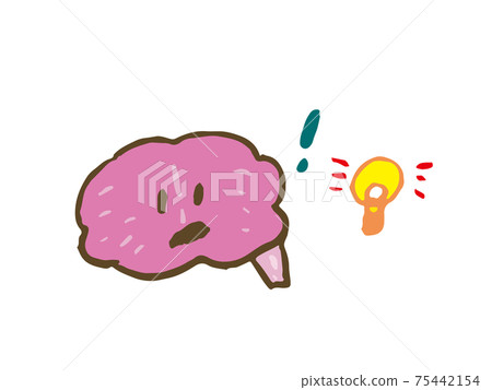 Illustration of a flashing brain - Stock Illustration [75442154] - PIXTA