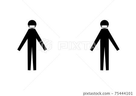 Pictogram social distance - Stock Illustration [75444101] - PIXTA