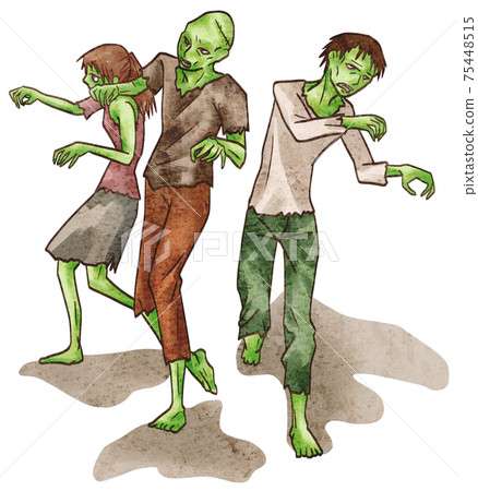 Zombies attacking - Stock Illustration [75448515] - PIXTA