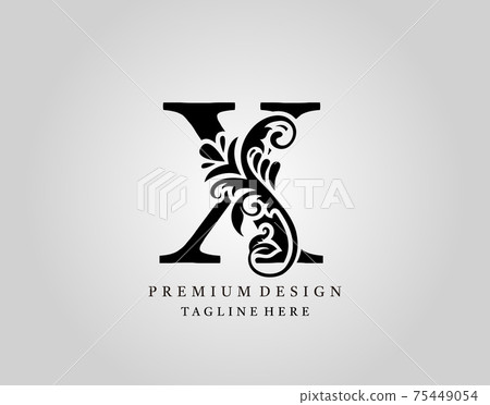 Luxury Monogram Letter X logo design, elegant... - Stock Illustration ...