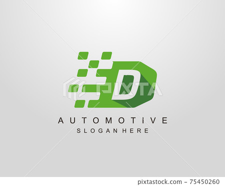 Letter D With Abstract Racing Flag Logo Design.... - Stock Illustration ...
