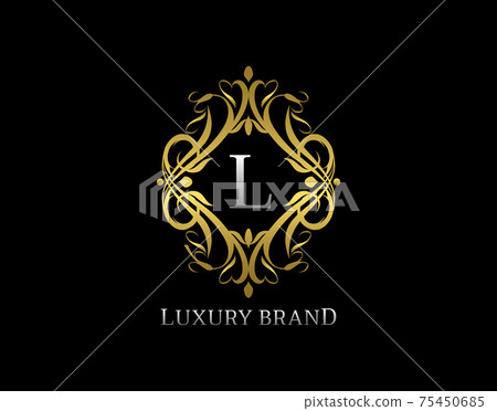 Luxury Gold Monogram L Letter Logo. Classic... - Stock Illustration ...