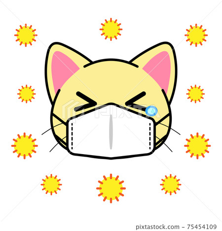 Hay fever animal mask cat mark - Stock Illustration [75454109] - PIXTA