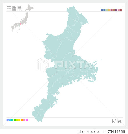 Map of Nara Prefecture / Nara (Municipalities /... - Stock Illustration ...
