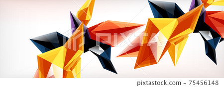 Vector 3d triangles and pyramids abstract... - Stock Illustration ...