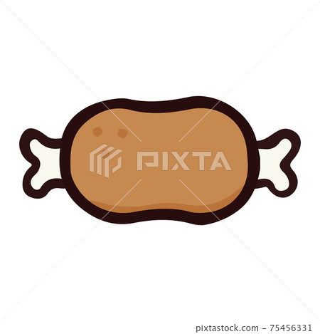 Simple and cute meat illustration handwritten... - Stock Illustration ...